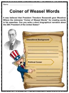 Woodrow Wilson Facts, Worksheets & Political History For Kids