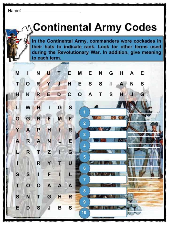 Continental Army Facts, Worksheets, Information & Famous Battles