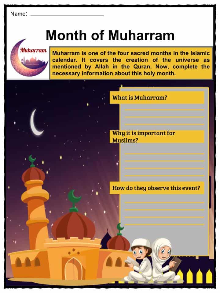 Muharram Facts, Worksheets, Etymology & Observance For Kids