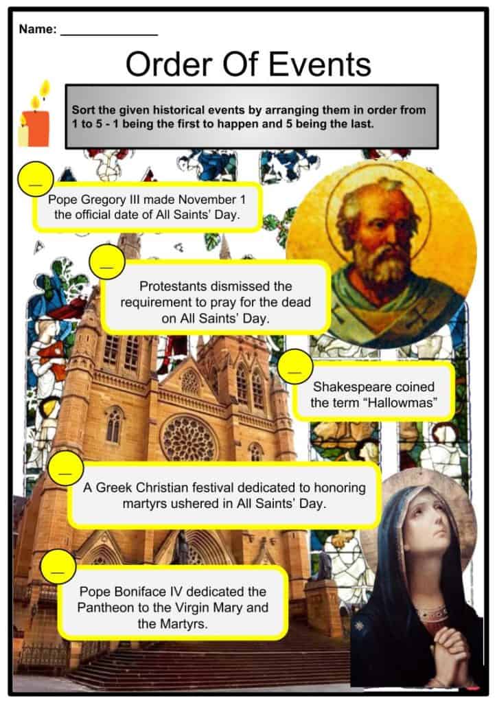 All Saints’ Day Facts, Worksheets, Famous Saints & Traditions For Kids