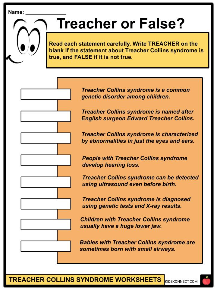 Treacher Collins Syndrome Facts & Worksheets For Kids