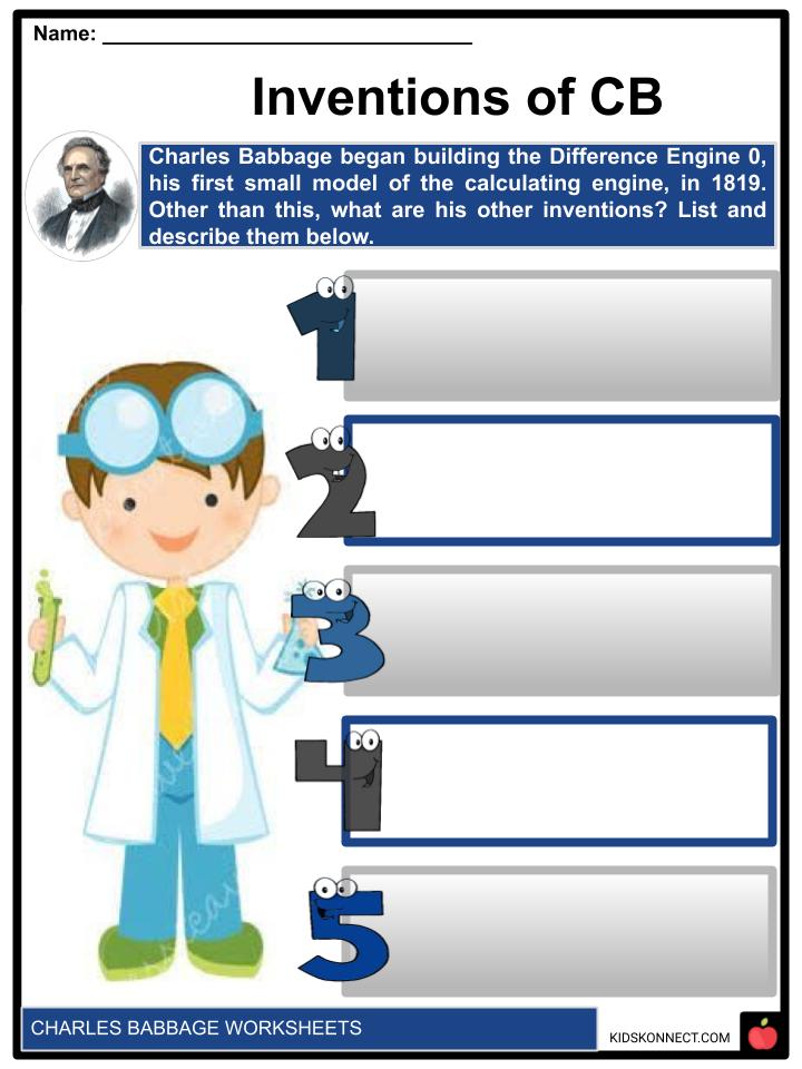 Charles Babbage Facts, Worksheets & Early Life For Kids