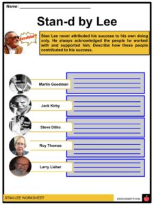 Stan Lee Facts, Worksheets & Personal Details For Kids