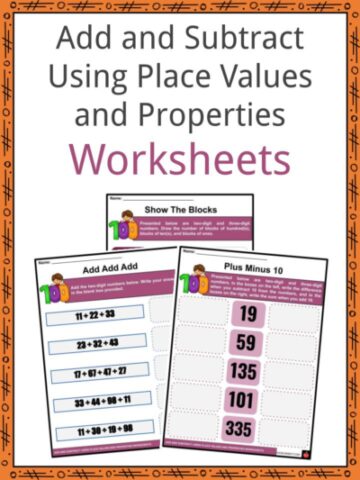 Add and Subtract Using Place Values and Properties Facts & Worksheets