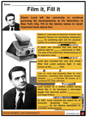 Edwin Herbert Land Facts, Worksheets, Biography & Early Years For Kids