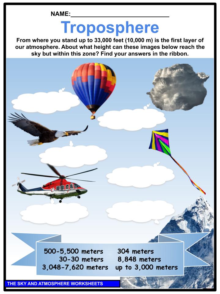 Sky and Atmosphere Facts & Worksheets For Kids