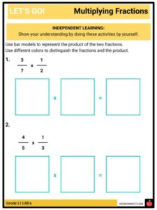 Numbers and Operations Fractions: Multiplying Fractions CCSS 5.NF.4