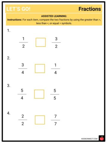 Number and Operations: Comparing Fractions CCSS 3.NF.3, 3a, 3b, 3c, 3d