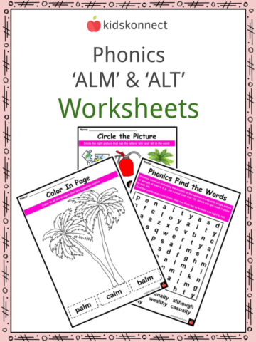 Phonics ‘ALM’ & ‘ALT’ Sound Worksheets & Activities | KidsKonnect