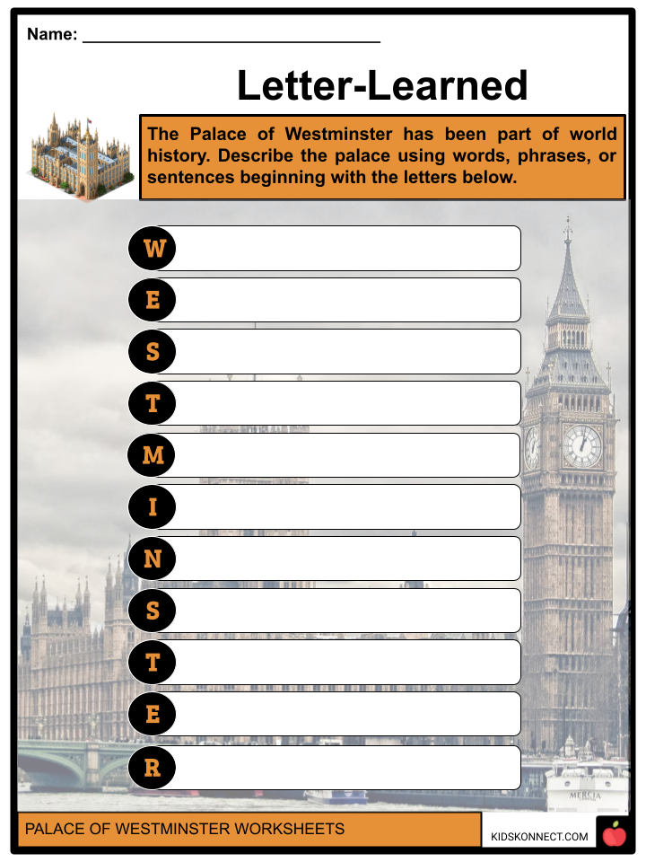 Palace of Westminster, Worksheets, and Examples | PDF Download