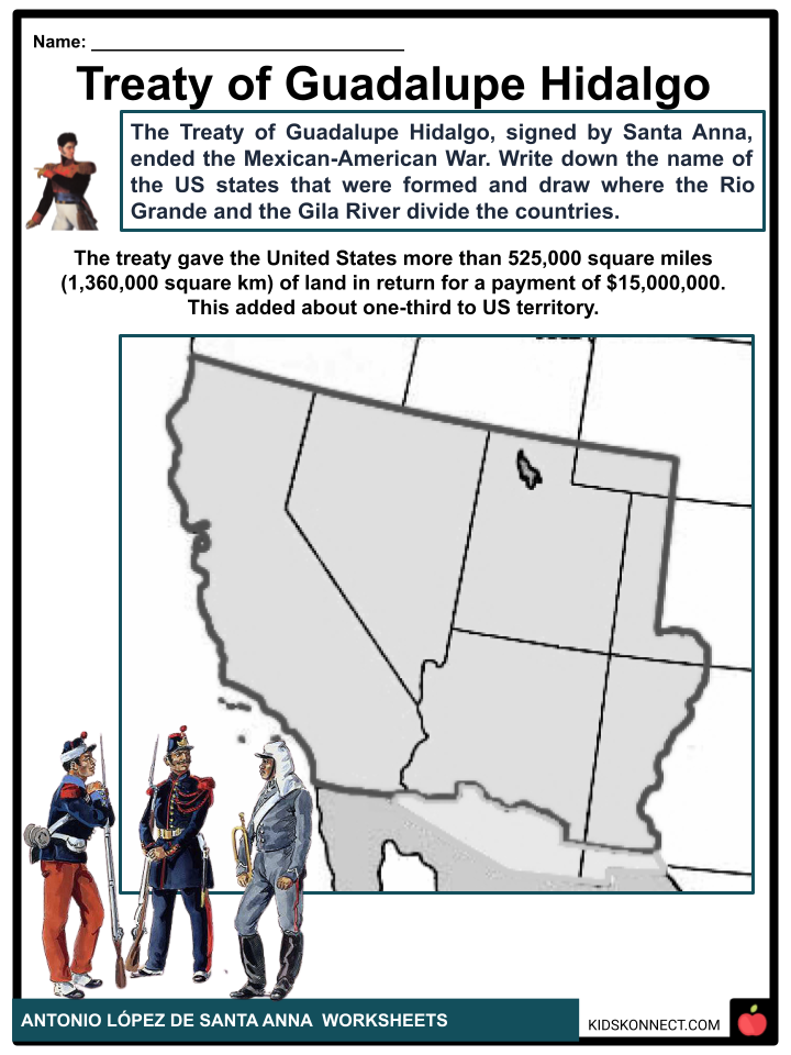Antonio López de Santa Anna Worksheets & Facts | Life, Politics