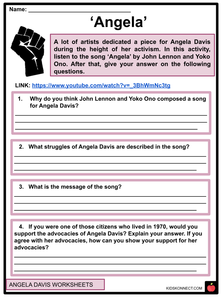 Angela Davis Facts & Worksheets | Life, Career, Activism, Legacy