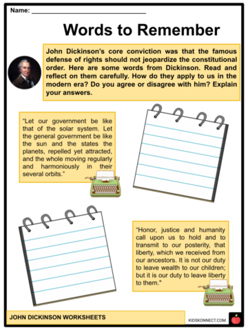 John Dickinson Worksheets & Facts | Life, Contributions, Legacy