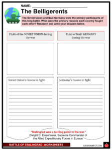 Battle of Stalingrad Worksheets | WWII, Soviet Union, Battle Events