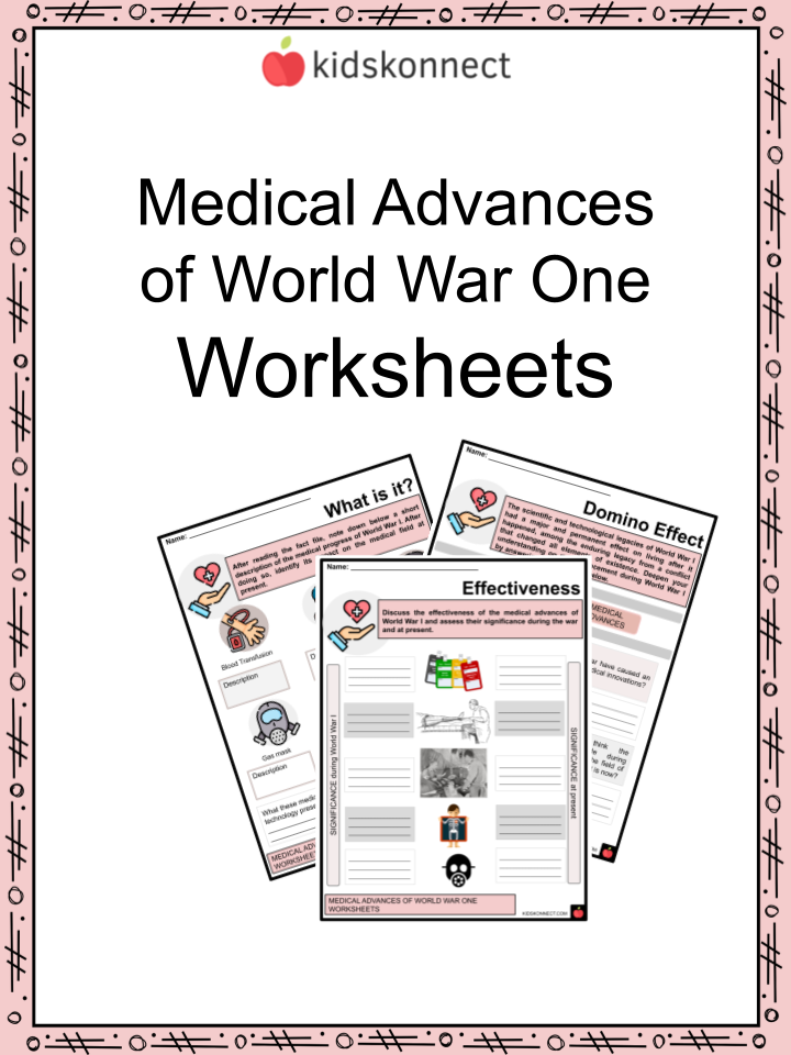 Medical Advances of World War One Worksheets | Examples, Impact