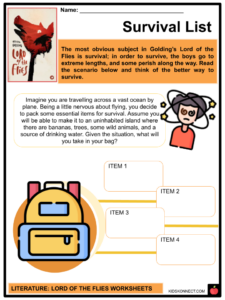 Lord of the Flies Worksheets | Author, Plot, Characters, Themes