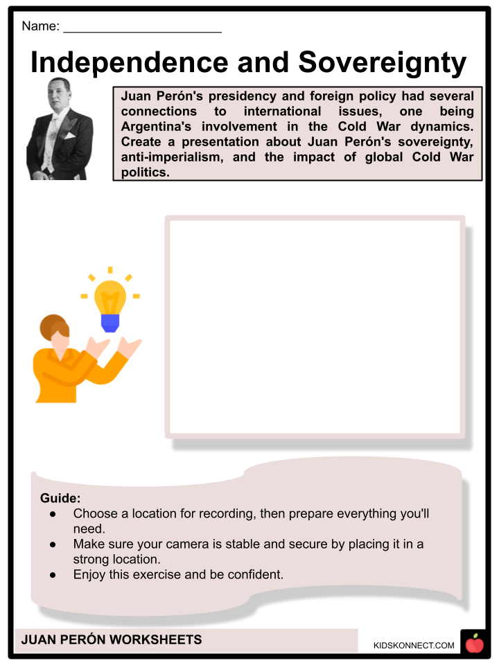 Juan Perón Worksheets | Army Career, Exile, A Legacy of Turmoil