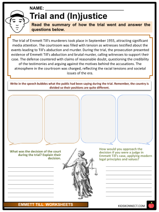 Emmett Till Worksheets | History for Kids, Crime, Justice, Impact