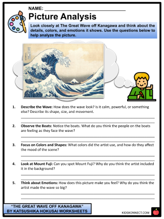 The Great Wave off Kanagawa Worksheets | Artwork, Style, Artist