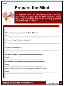 Battle of Trenton Worksheets | Prelude, Battle, Aftermath, Legacy