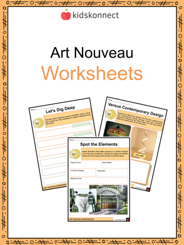 Art Nouveau Worksheets | Key Artists, Art Nouveau in Media
