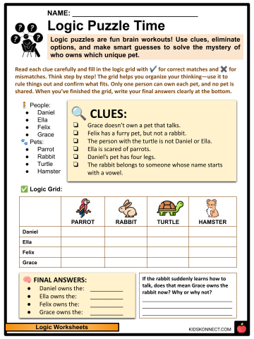 Logic Worksheets | History, Types, Importance