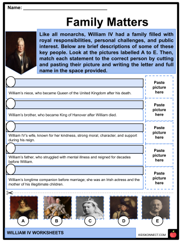 William IV Worksheets | Naval Career, Early Reign, Reform Crisis