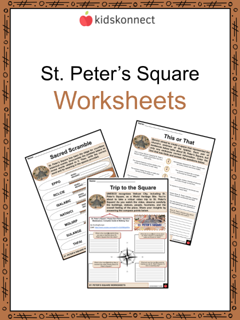 St. Peter’s Square Worksheets | Symbolism, The Fountains
