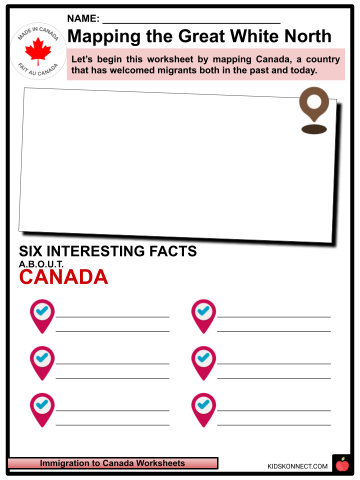 Immigration to Canada Worksheets | Early Waves of Immigration